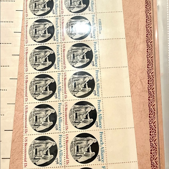 USPS | Office | Scott 753 Block Of 16 French Alliance Stamps | Poshmark